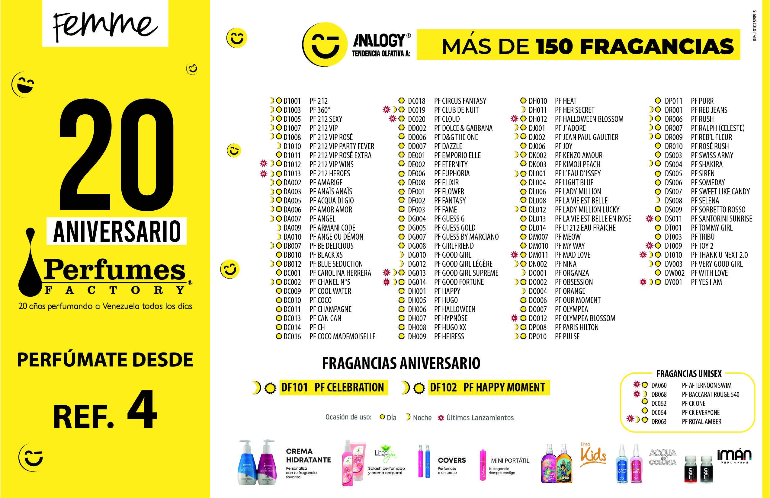 Listado de Fragancias – Perfumes Factory Venezuela